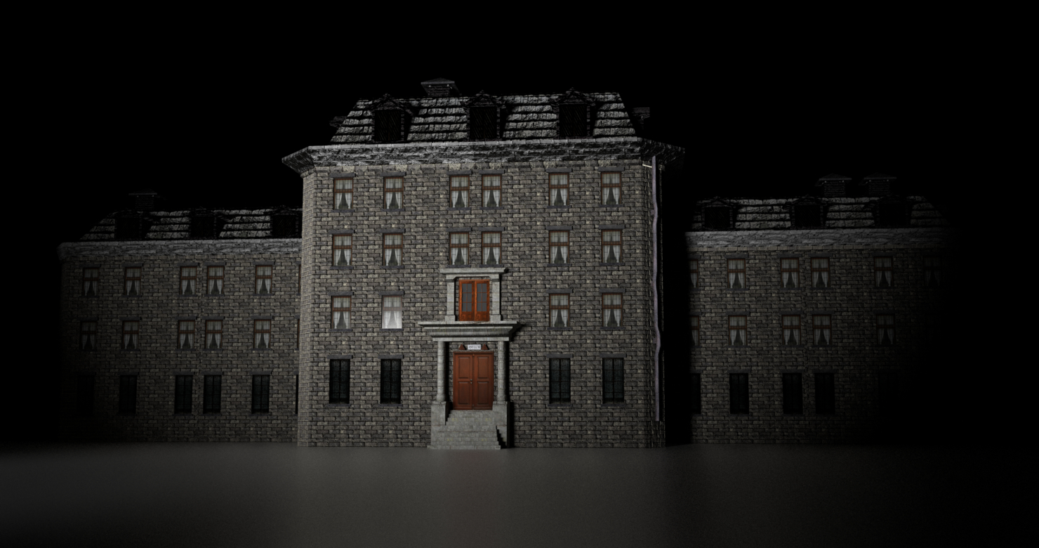 3D old asylum building exterior model - TurboSquid 1187404