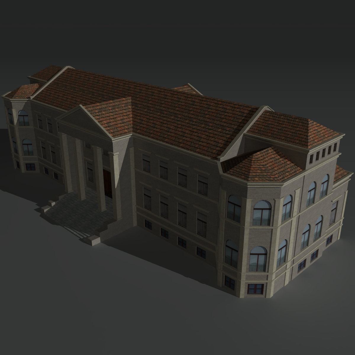 3d model manor house