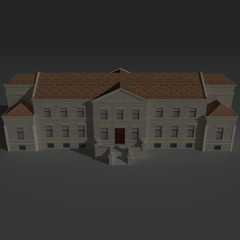 3d model manor house