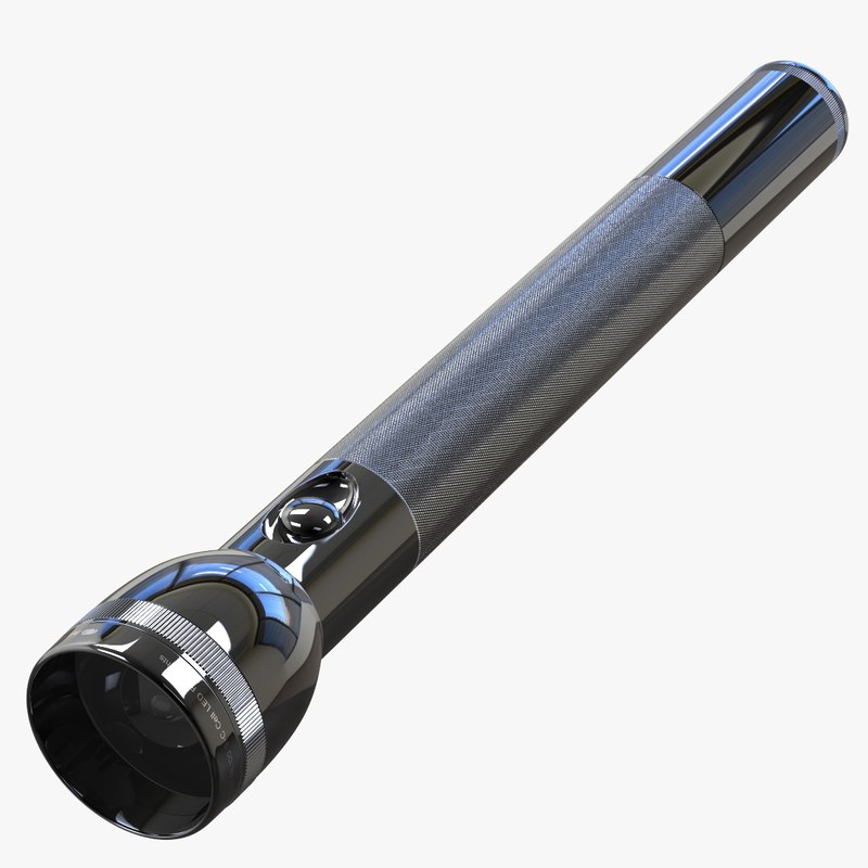 3d model mag-lite flashlight