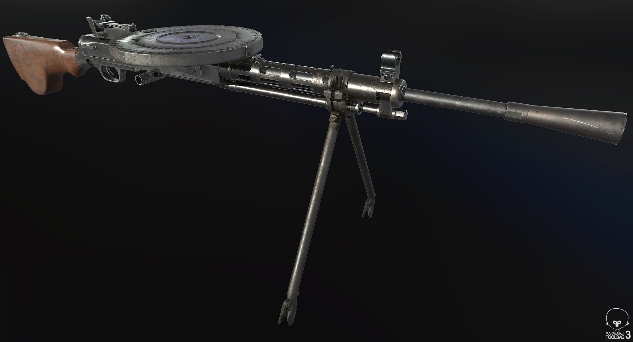dp-28 7 weapon 3d model