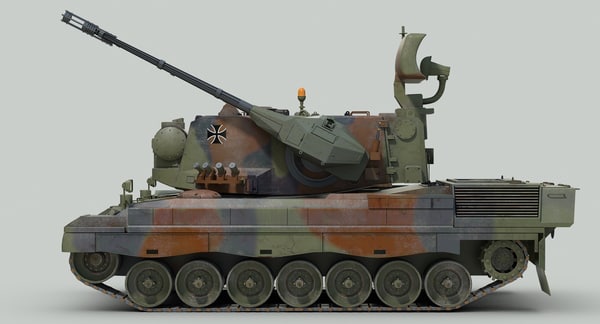 3d modern gepard 35mm anti model