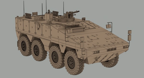 modern boxer mrav military vehicle 3d max