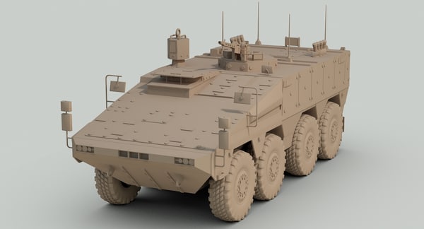 modern boxer mrav military vehicle 3d max