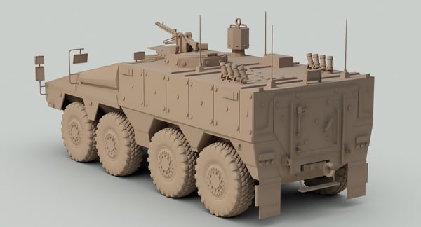 modern boxer mrav military vehicle 3d max
