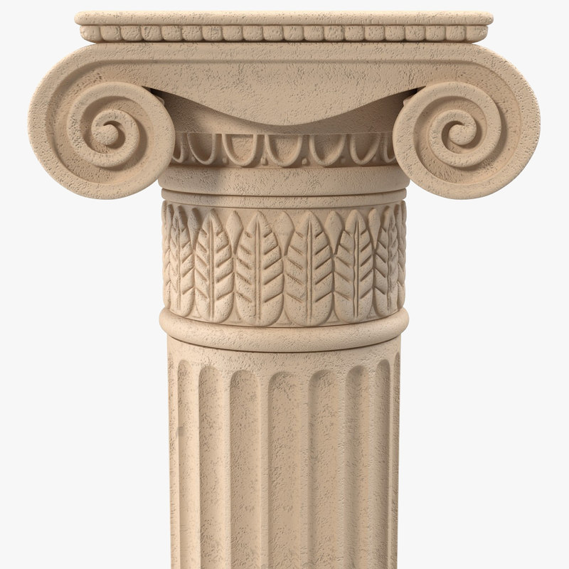3d Model Of Ionic Order Column 4252