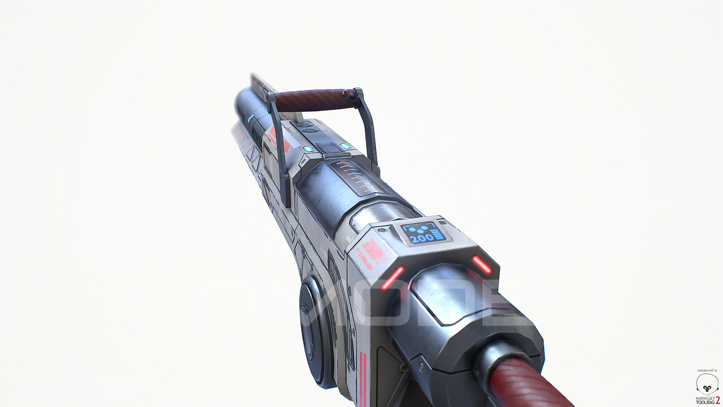 3d heavy laser cannon gun