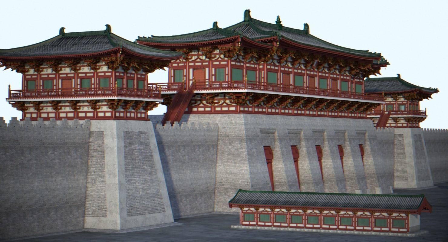 chinese architectural ancient 3d model