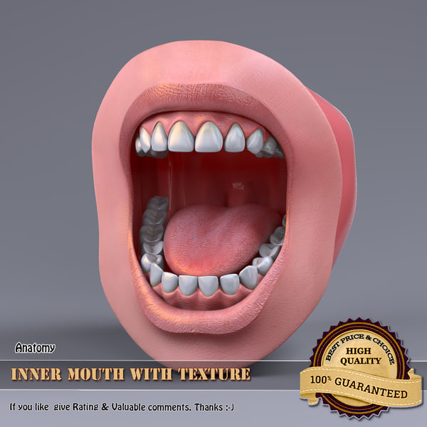 mouth realistic 3d obj