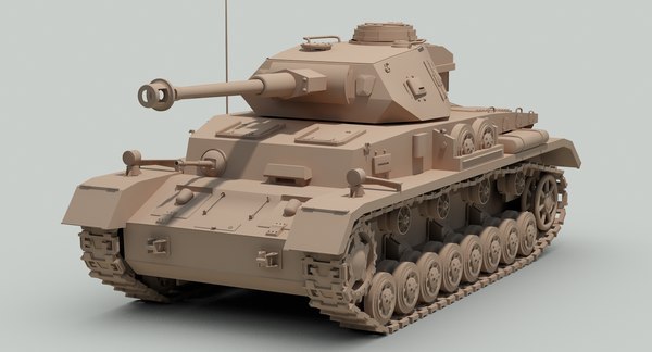 ww2 german tank panzer iv 3d model