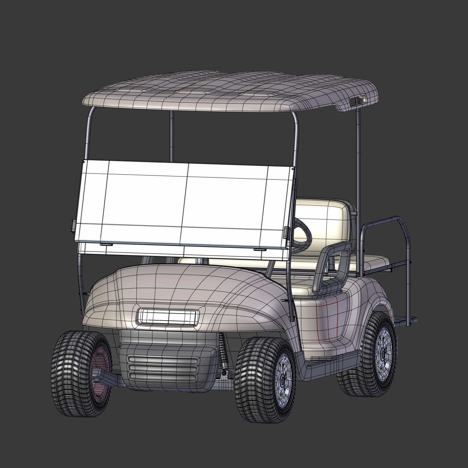 golf cart 3d model