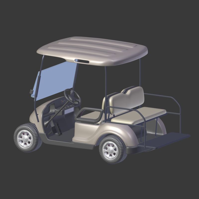 golf cart 3d model