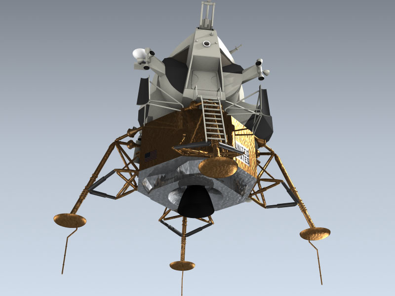 3d eagle lunar lander lem model