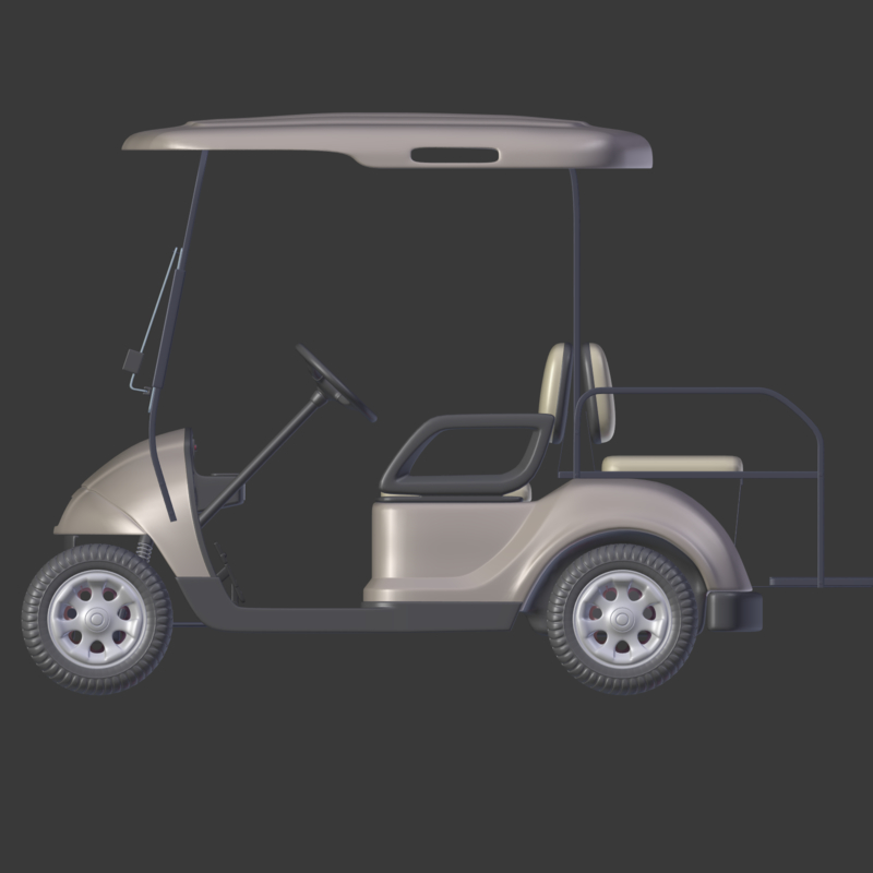 golf cart 3d model