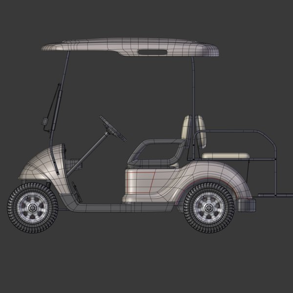 golf cart 3d model