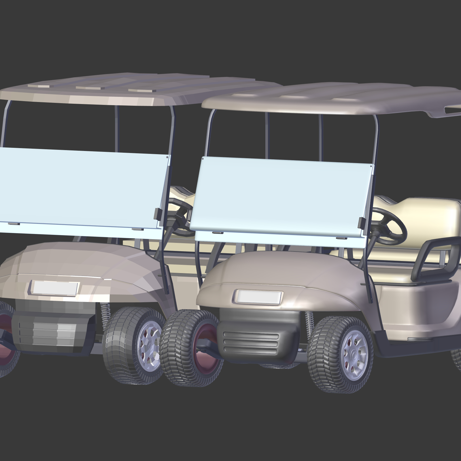 golf cart 3d model