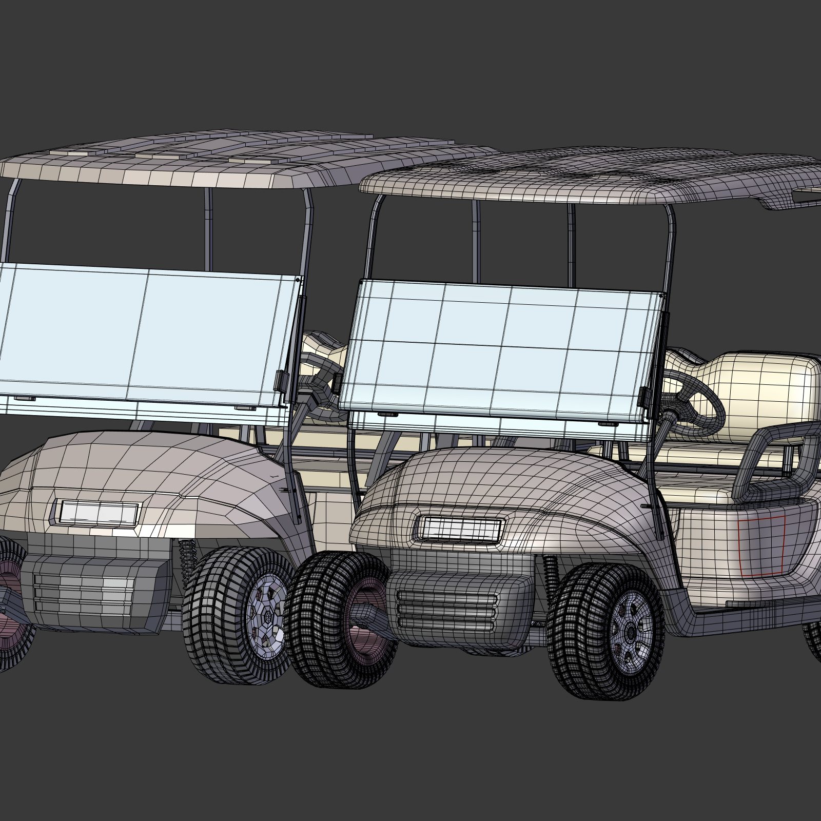 golf cart 3d model