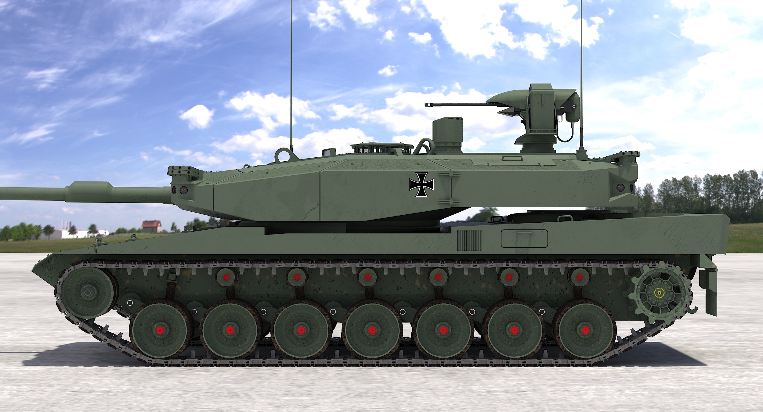 leopard 2 mbt revolution 3d model