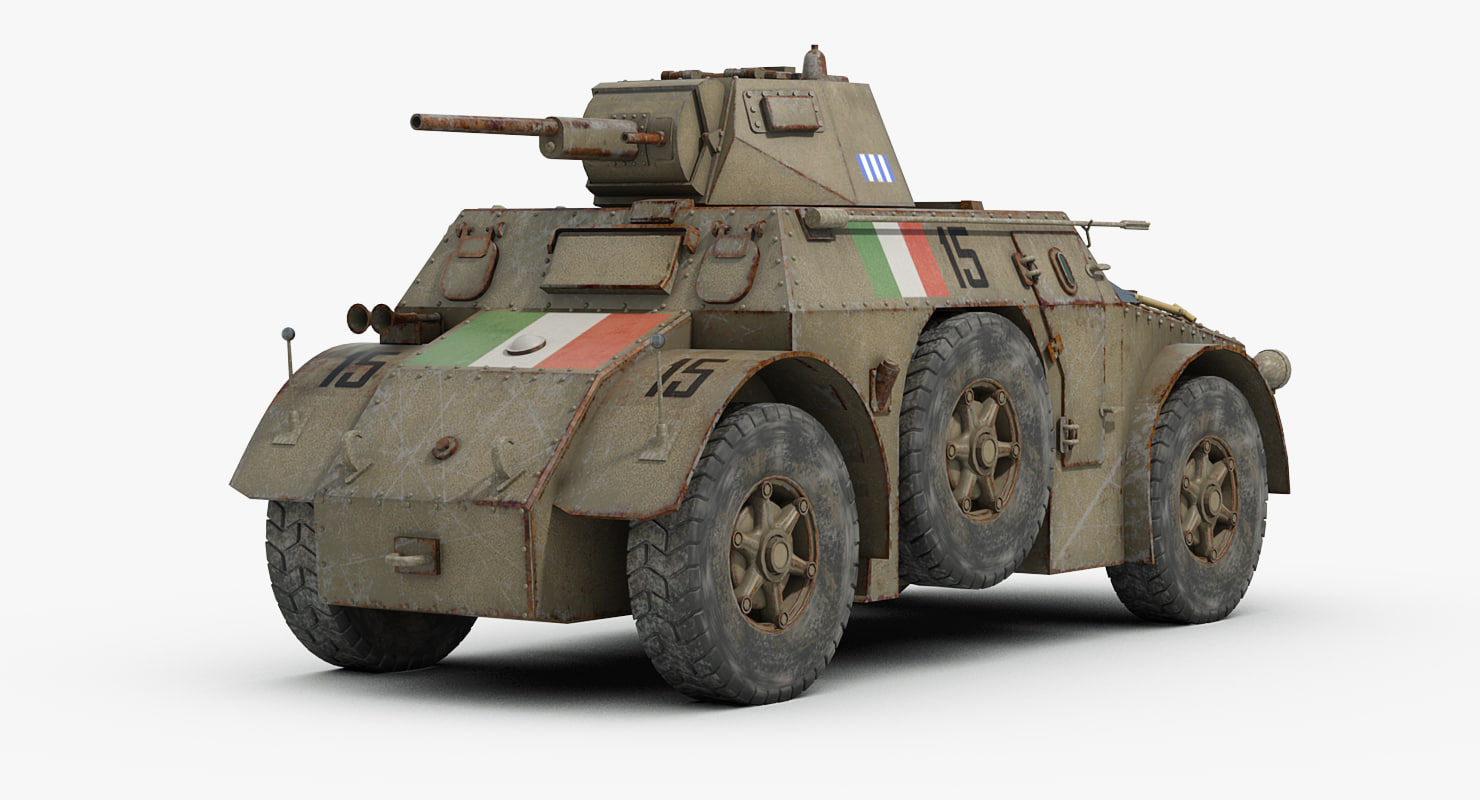 3d model ww2 autoblinda ab41