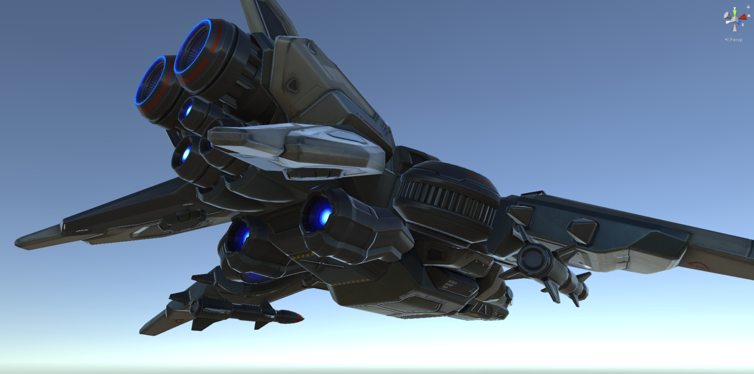 interceptor space spaceship obj