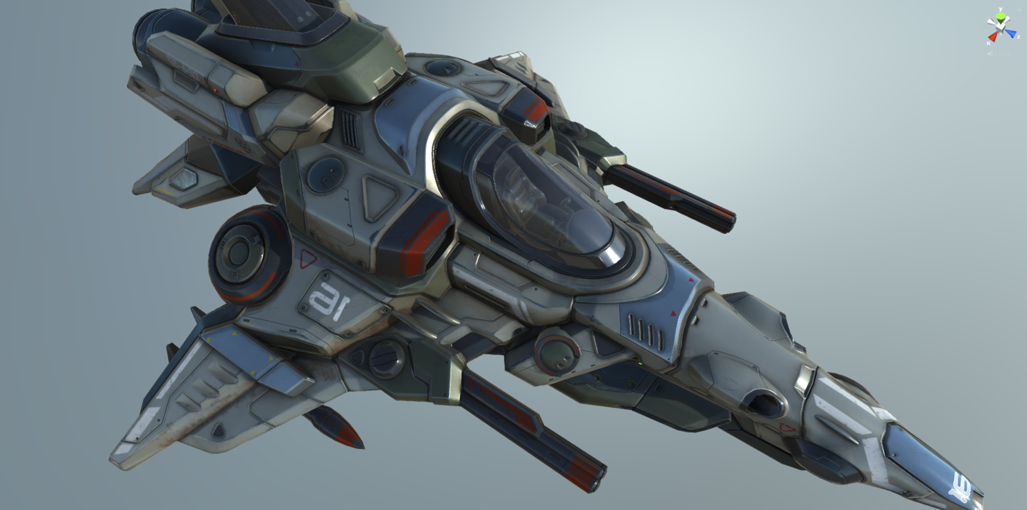 interceptor space spaceship obj