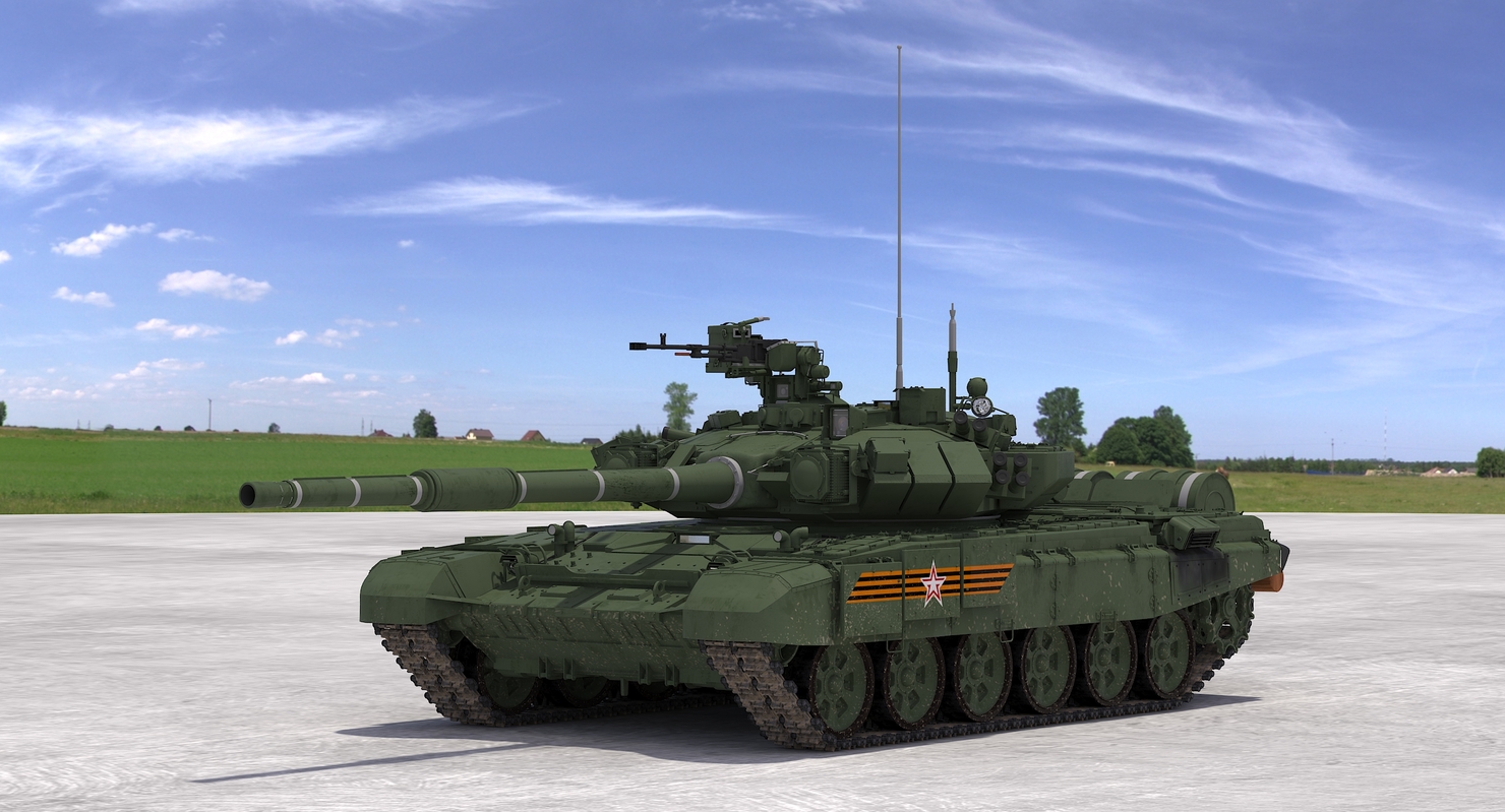 t-90a tank 3d model