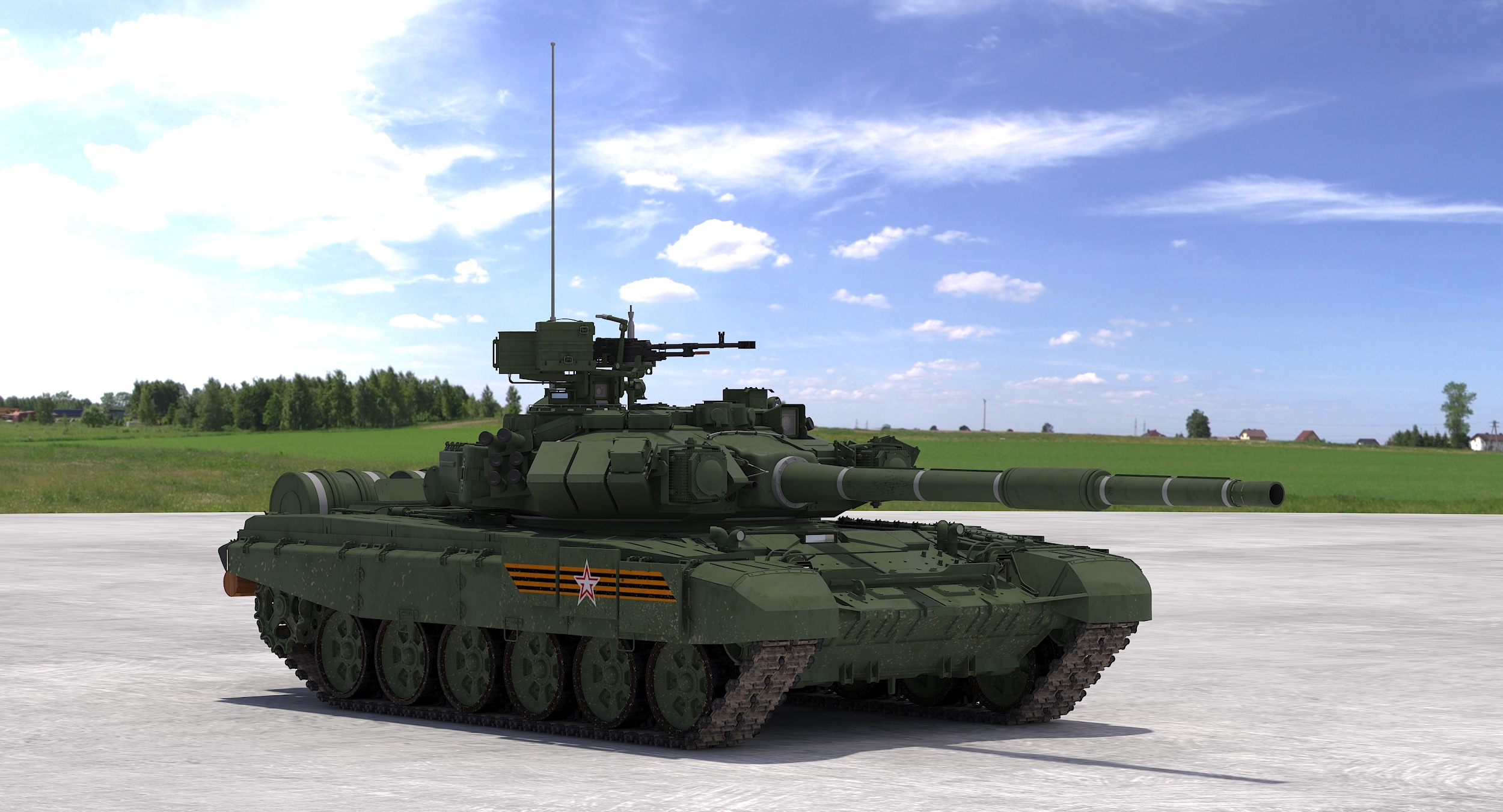 t-90a tank 3d model
