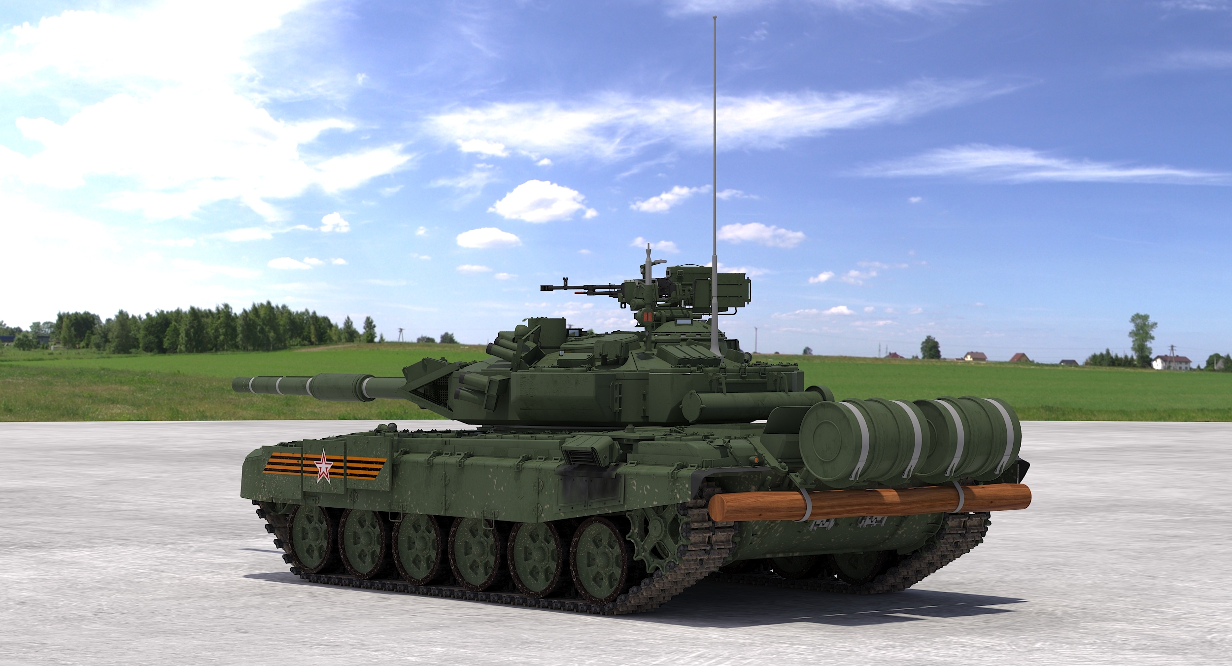 t-90a tank 3d model