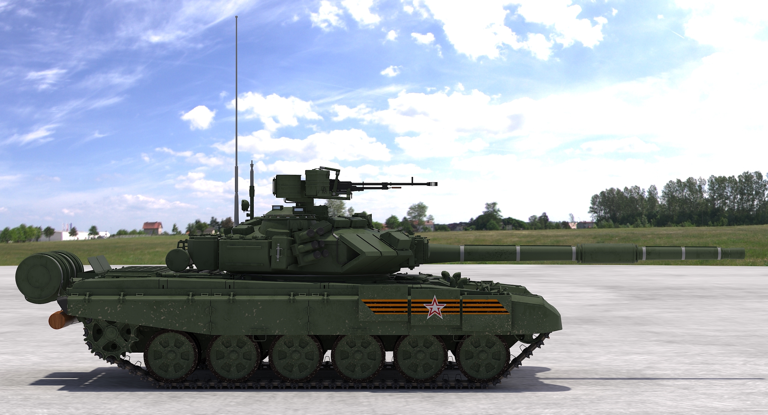 t-90a tank 3d model