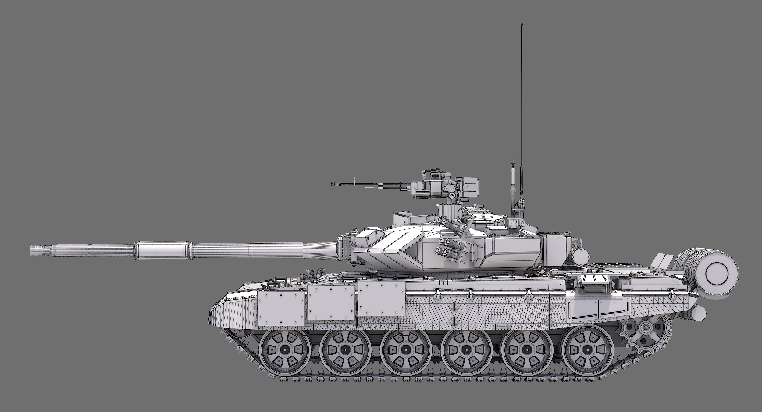 t-90a tank 3d model