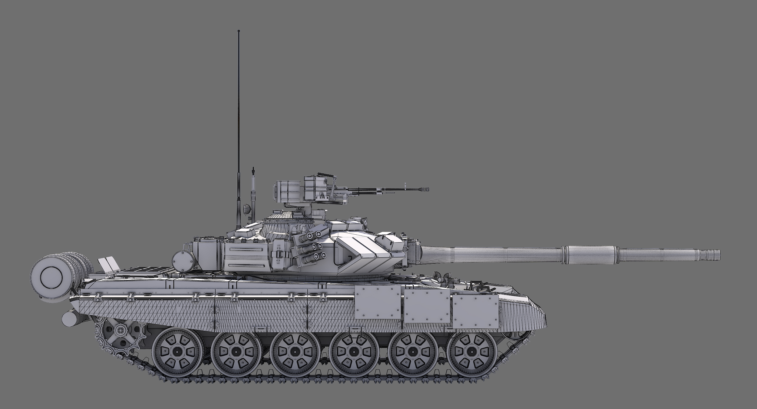 t-90a tank 3d model