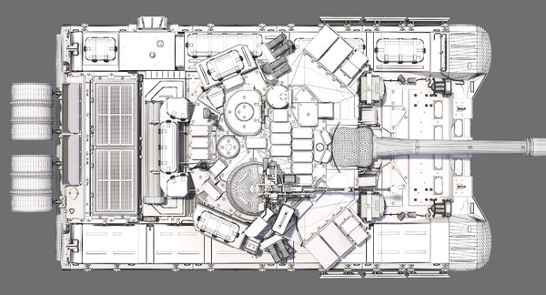 t-90a tank 3d model