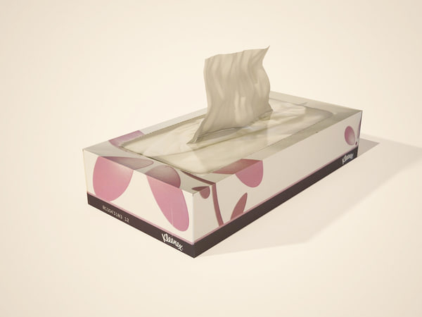 kleenex tissue box 3d model