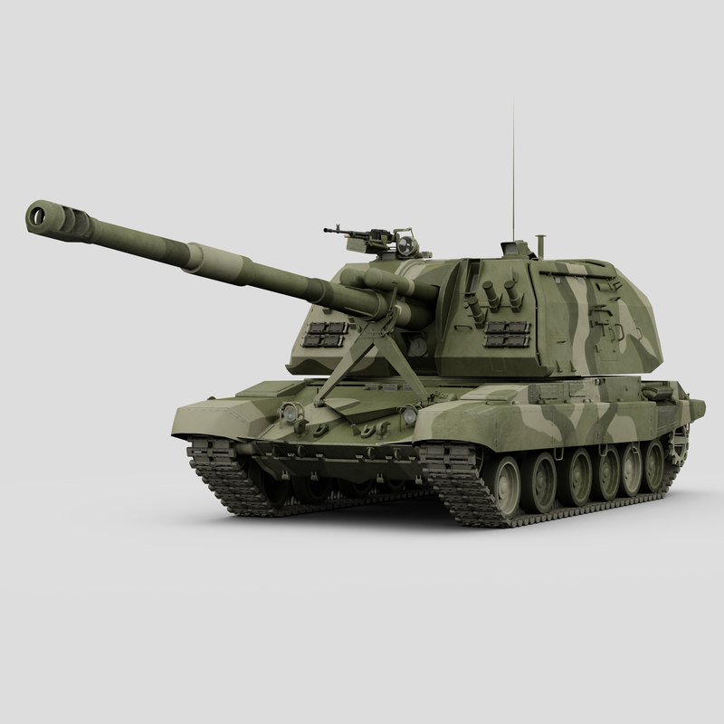 2s19 msta-s tanks msta 3d max
