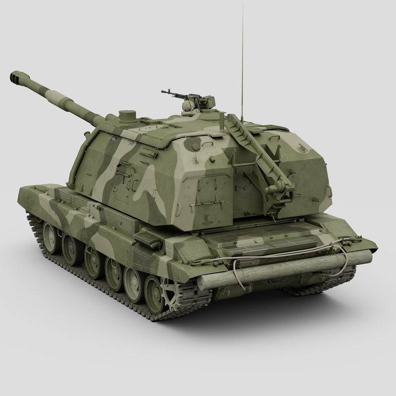 2s19 msta-s tanks msta 3d max