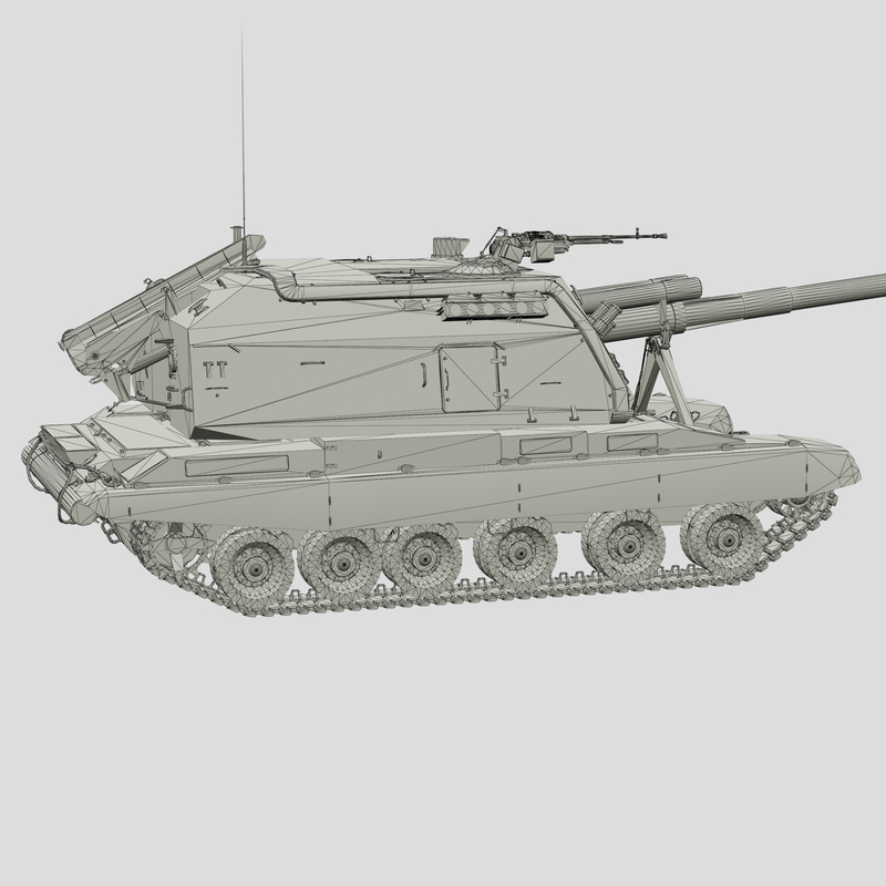 2s19 msta-s tanks msta 3d max