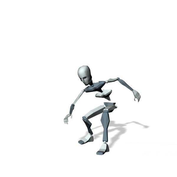 Motion Biovision biped skeleton capture