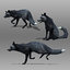 3d red fox animations