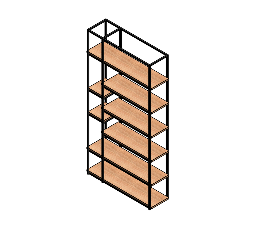 Building Revit Family bookshelf rfa