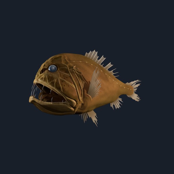 3d fangtooth fish model