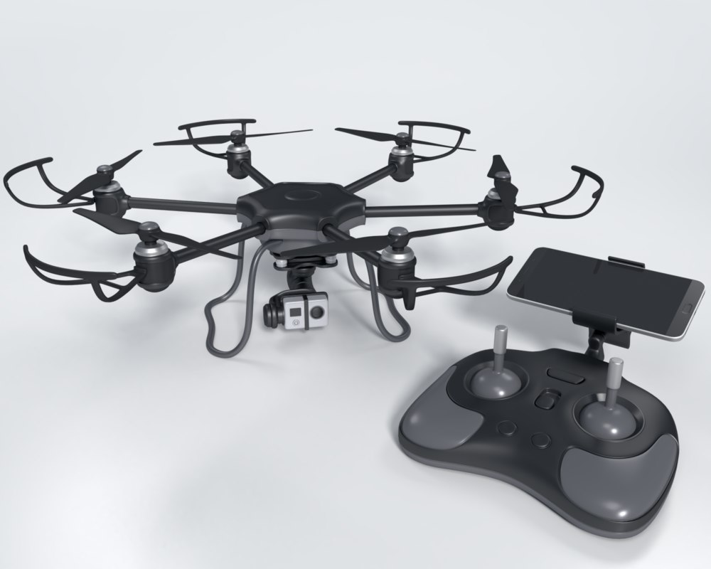 drone blender quads 3d model