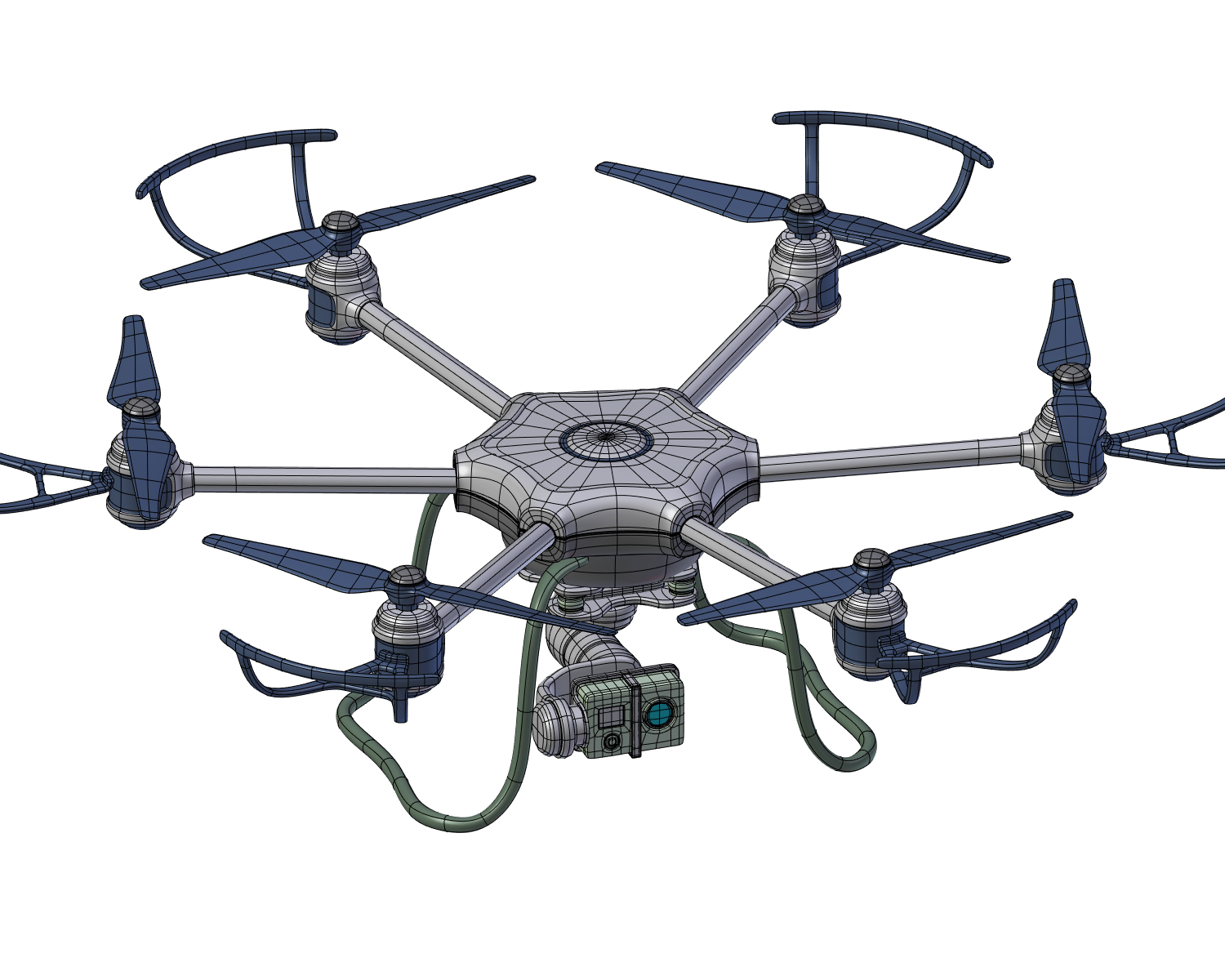 drone blender quads 3d model
