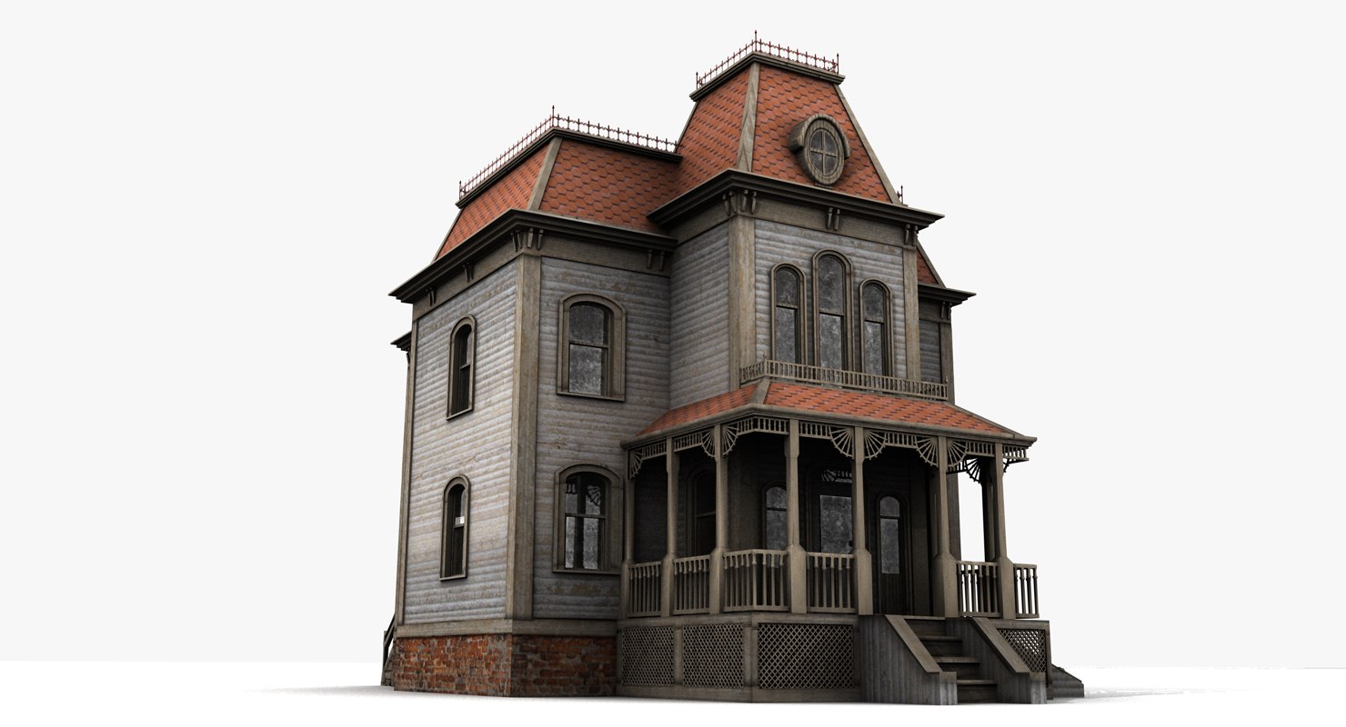 realistic bates mansion 3d model