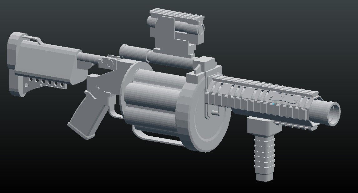 Free 3D m32 grenade launcher - TurboSquid 1212469