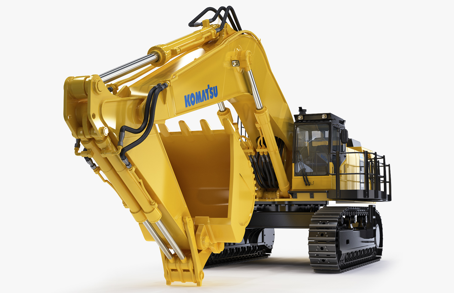 3ds max hydraulic excavator komatsu pc1250