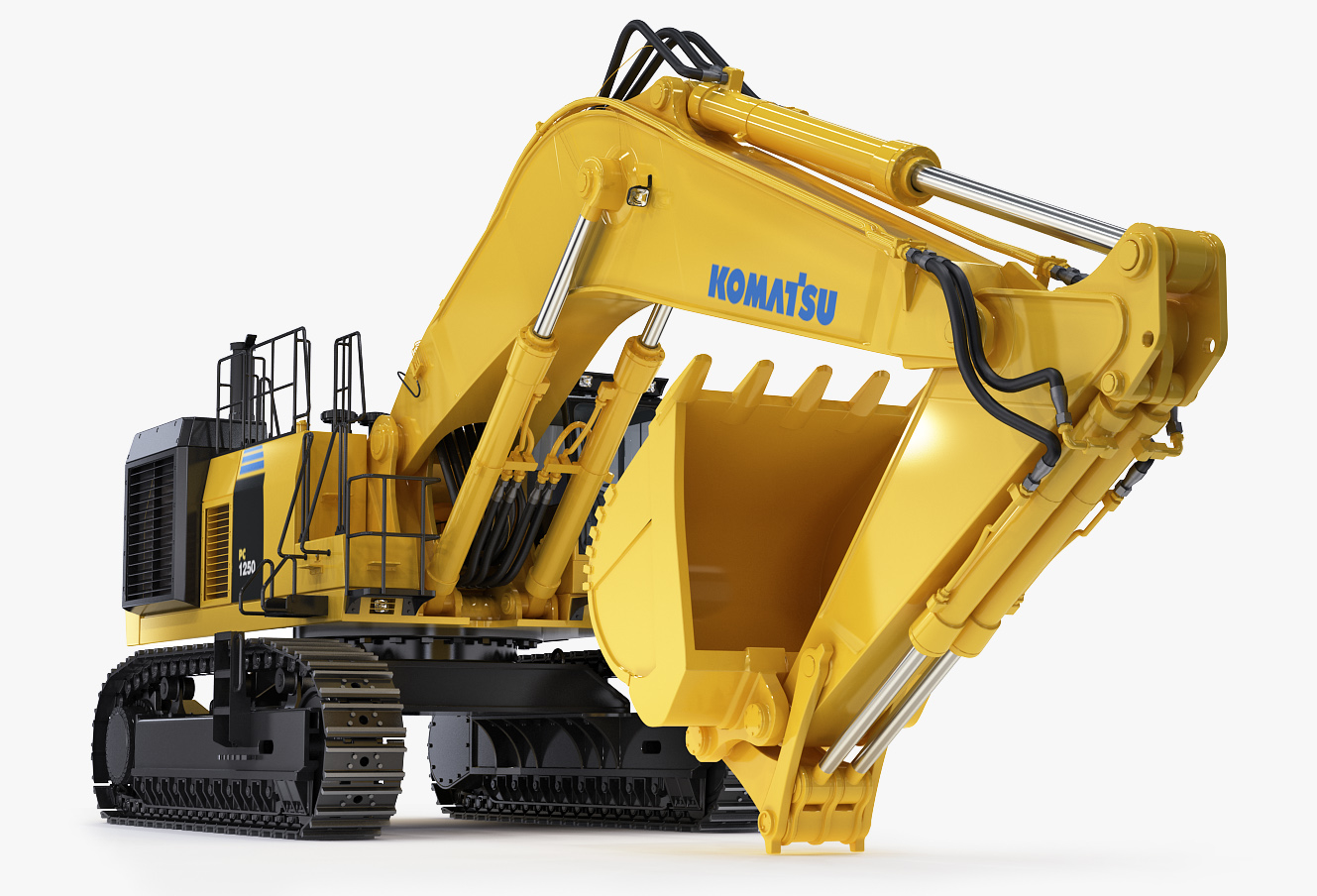 3ds max hydraulic excavator komatsu pc1250