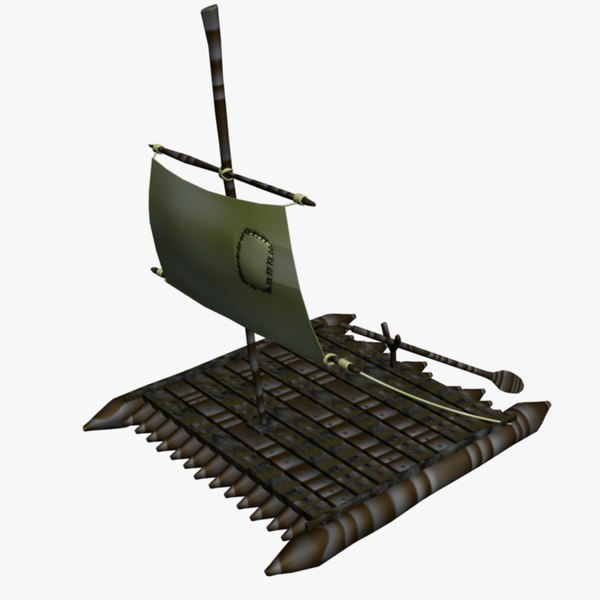 3d model raft huck finn