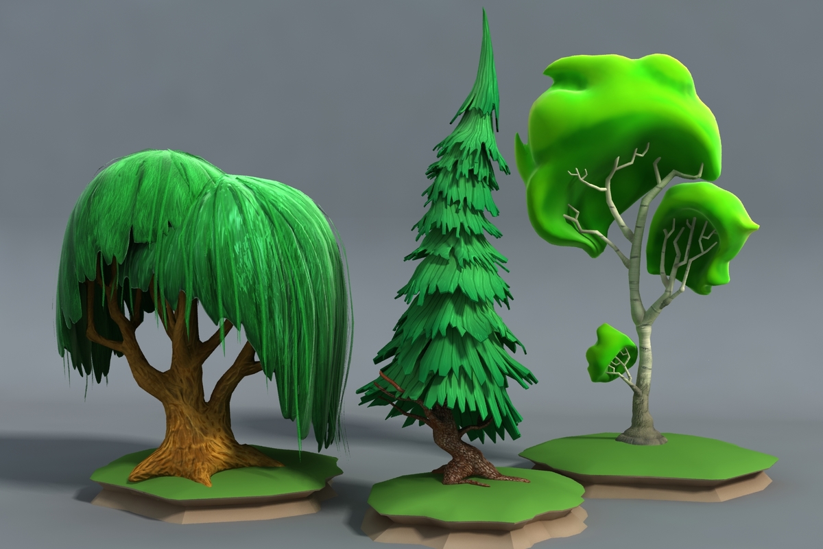 Árbol Toon 3D Modelos para Descargar | TurboSquid