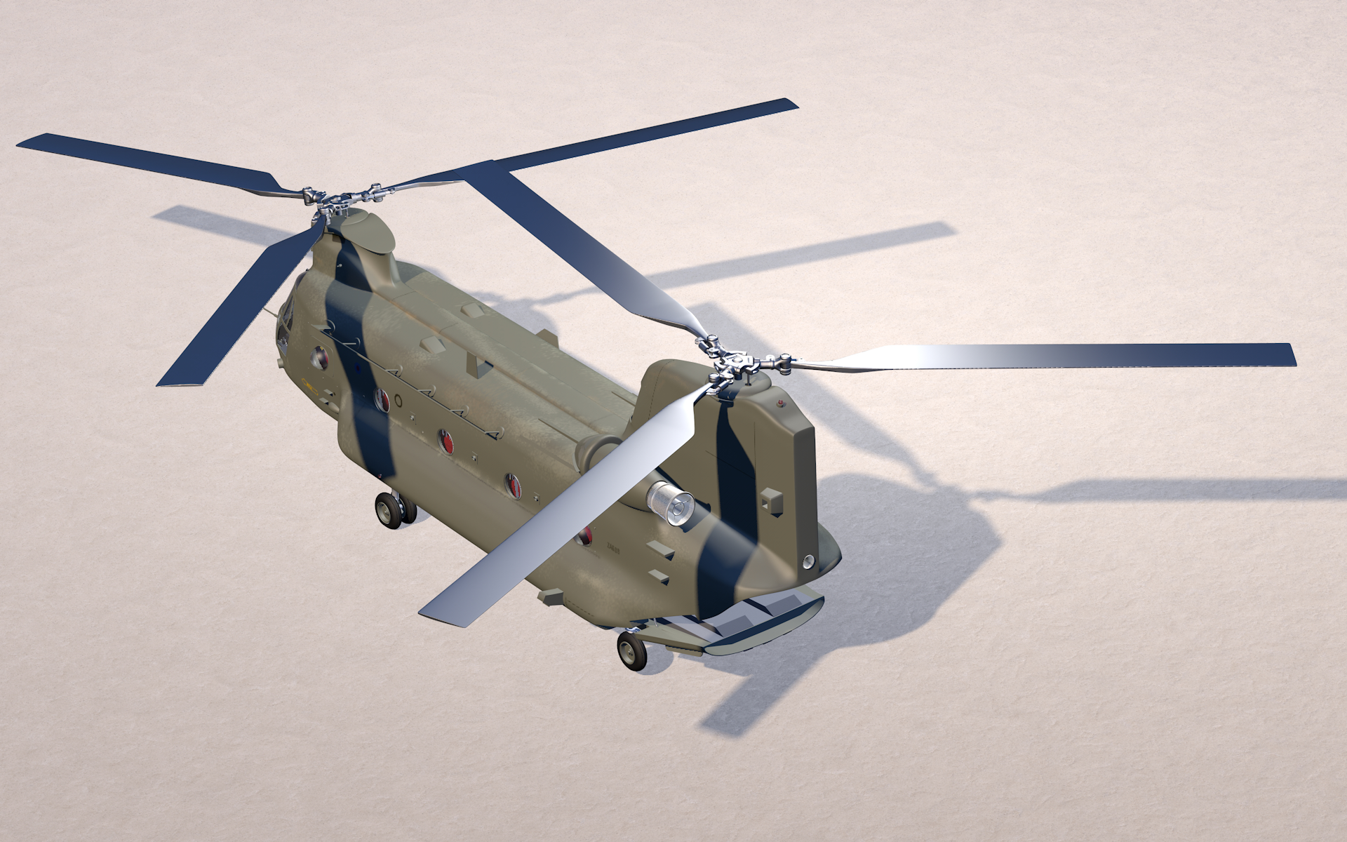 chinook ch-47 helicopter 3d c4d