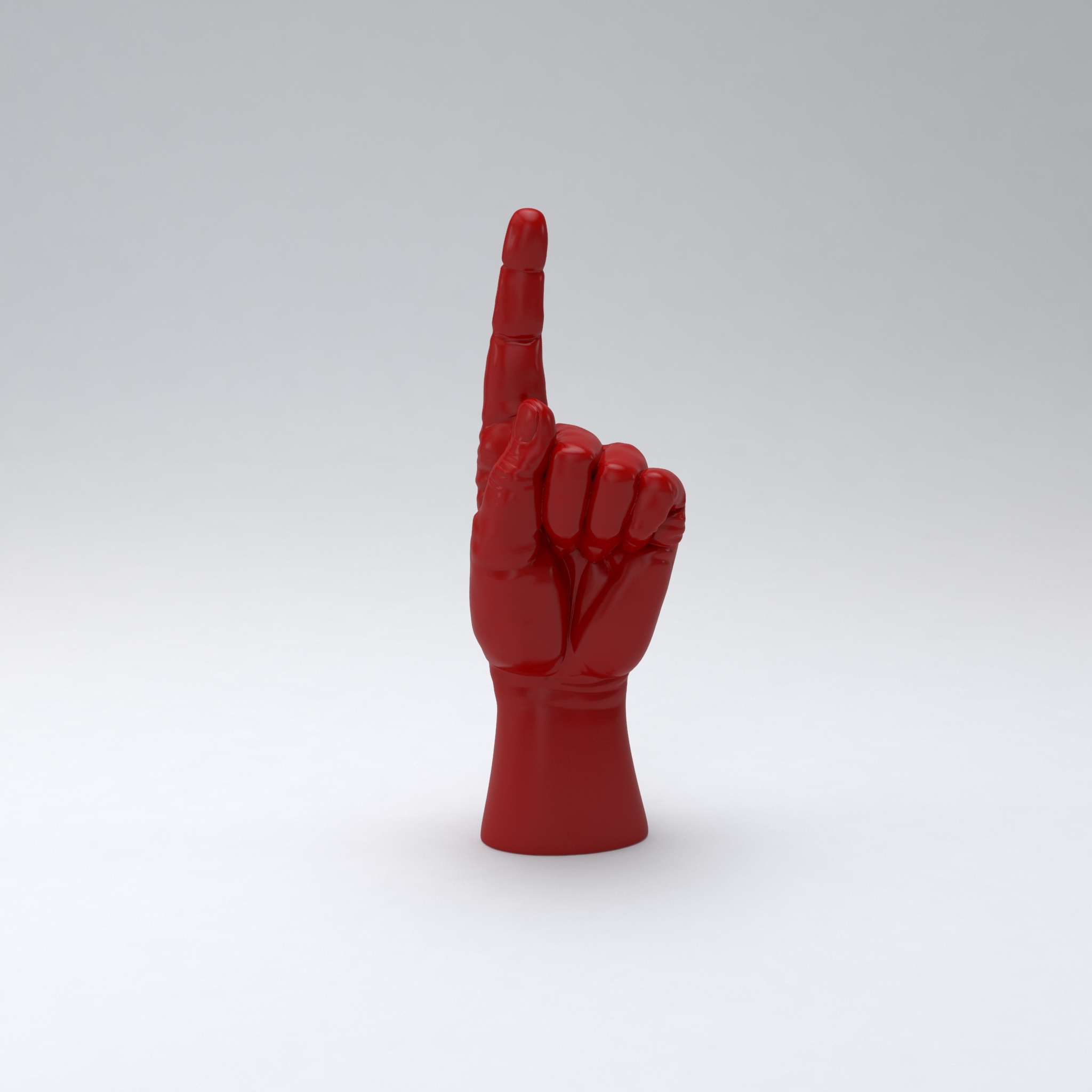 3d hand pointing printable print model